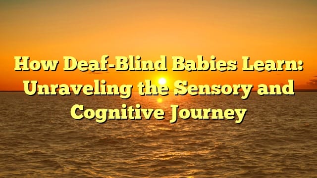 How Deaf-Blind Babies Learn: Unraveling the Sensory and Cognitive Journey